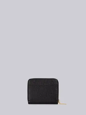 Thom Browne Logo Embossed Zipped Wallet