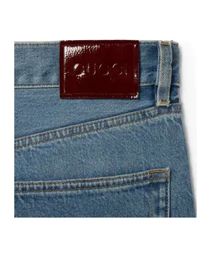 Gucci Logo-patch Jeans - Blue