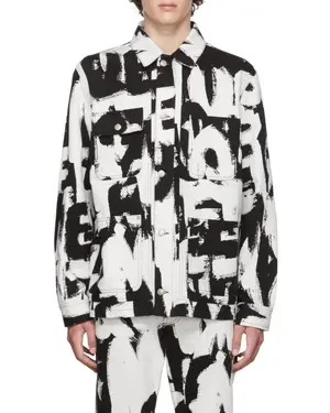 Alexander McQueen Printed Denim Jacket