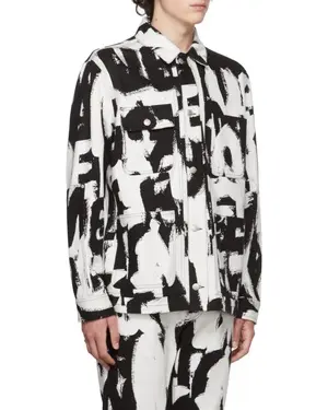Alexander McQueen Printed Denim Jacket