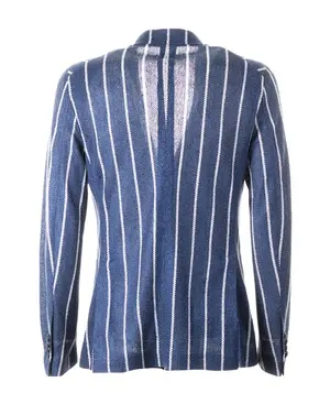 Tagliatore Striped Double-breasted Blazer - Blue