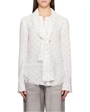 Acne Studios Layered Blouse With Bow Detail - No