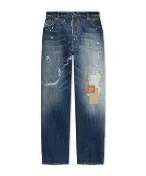 Dsquared2 Medium Washed Distressed Cool Guy Jeans - Blue
