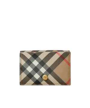 Burberry Vintage-check Foldover-top Wallet - Sand-colored