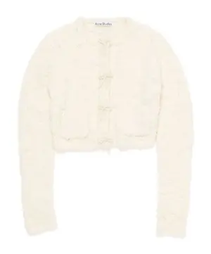 Acne Studios Bow Cardigan - White