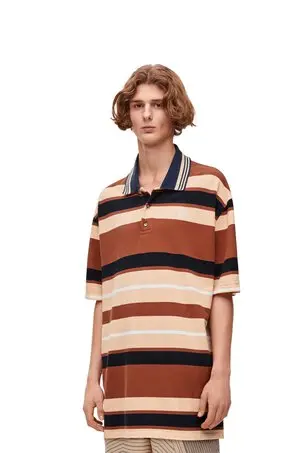 Loewe Oversized Fit Polo In Cotton And Linen