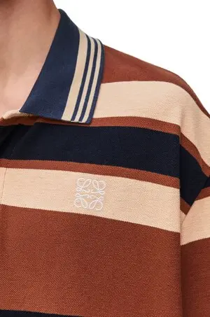 Loewe Oversized Fit Polo In Cotton And Linen