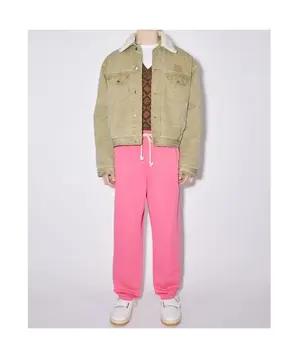 Acne Studios Drawstring-waist Cotton Track Trousers - Pink