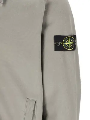 Stone Island Logo Patch Zip-up Hoodie