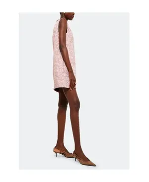 Versace Logo Jacquard Slingback Pumps With Stiletto Heel