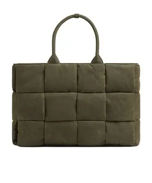 Bottega Veneta Large Arco Padded Tote Bag - Olive
