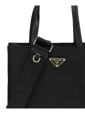Prada Re-nylon Triangle-logo Tote Bag