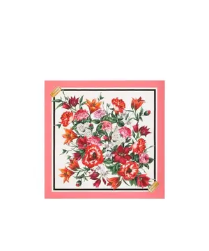 Dolce & Gabbana Dolce Gabbana Floral Printed Finished Edge Scarf - Multicolor