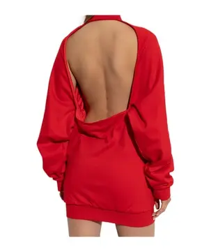 Balenciaga Zip Up Tracksuit Dress With Cut-out Back