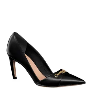 Dior Pointed Toe Pumps With Gold Tone Detailing