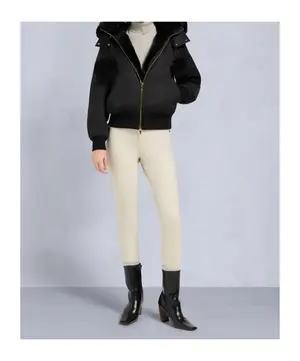 Moose Knuckles Gold Series Original Satin Debbie Bomber Jacket