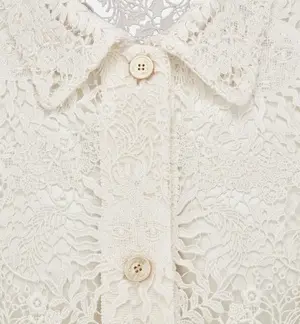 Dior Short-sleeved Lace Blouse