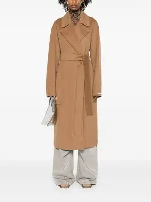 Sportmax Long Sleeved Coat With Belt
