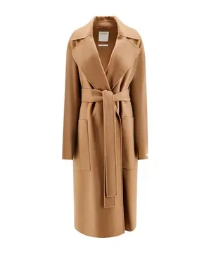 Sportmax Long Sleeved Coat With Belt - No