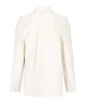 LEMAIRE Ascot Collar Relaxed Shirt - Light Cream