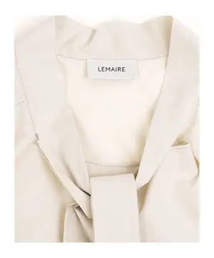 LEMAIRE Ascot Collar Relaxed Shirt - Light Cream