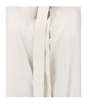 LEMAIRE Ascot Collar Relaxed Shirt - Light Cream