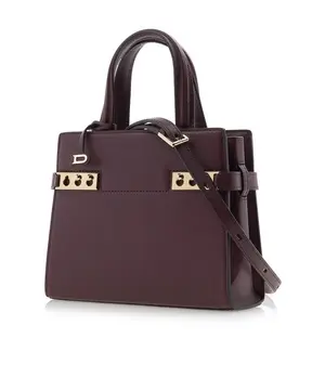 Delvaux Logo Shoulder Bag - Red