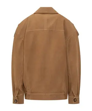 IRO PARIS Long Sleeve Collared Jacket - Brown