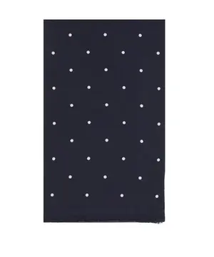 Destin Dot Printed Frayed Scarf