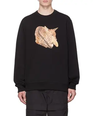 Burberry Deer Print Crewneck Sweatshirt