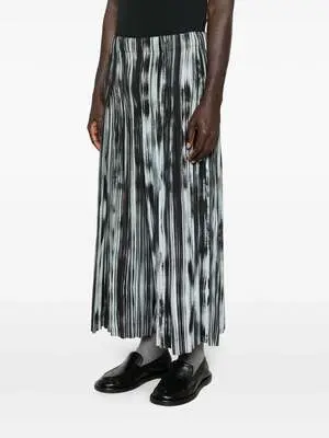 Issey Miyake Pleated Striped Trousers