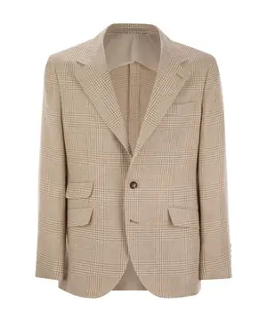 Brunello Cucinelli Single-breasted Checked Blazer - C2274