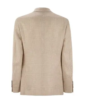 Brunello Cucinelli Single-breasted Checked Blazer - C2274