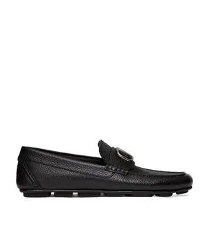 Valentino Garavani Vlogo Signature Grainy Calfskin Driving Shoes