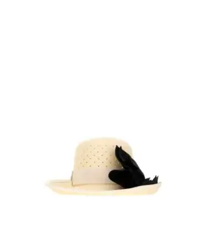 Valentino Garavani Vlogo Straw Sun Hat - Nude