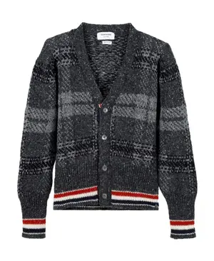 Thom Browne Plaid Knit Cardigan