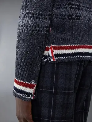 Thom Browne Plaid Knit Cardigan