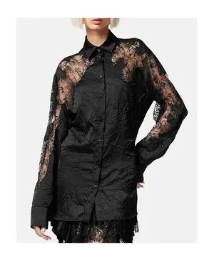 Versace Lace Detailed Buttoned Shirt