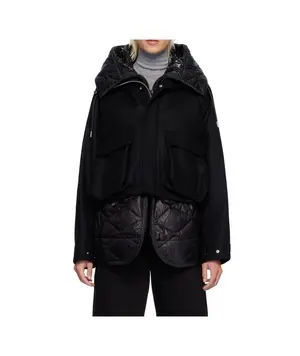 Sacai Melton Wool Blouson With Quilted Nylon Overlay