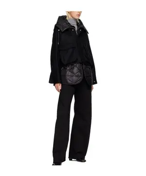 Sacai Melton Wool Blouson With Quilted Nylon Overlay