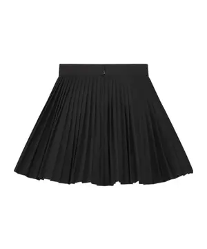 Dior Pleated Mini Skirt With Double Buckle Belt - Black