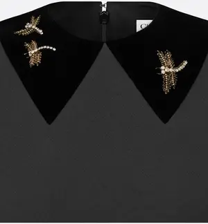 Dior A-line Embroidered Dress