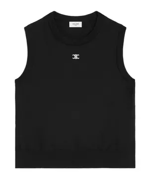 Celine Top In Fine Wool - Black