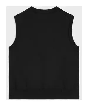 Celine Top In Fine Wool - Black