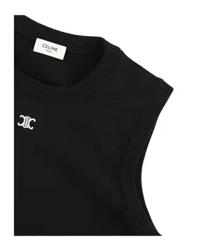 Celine Top In Fine Wool - Black