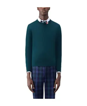 Thom Browne Rwb Stripe Detailed Crewneck Jumper