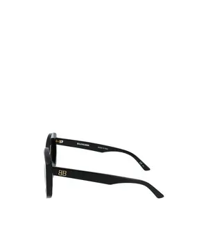 Balenciaga Butterfly Frame Sunglasses With Logo Detail - Black