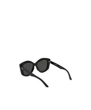 Balenciaga Butterfly Frame Sunglasses With Logo Detail - Black