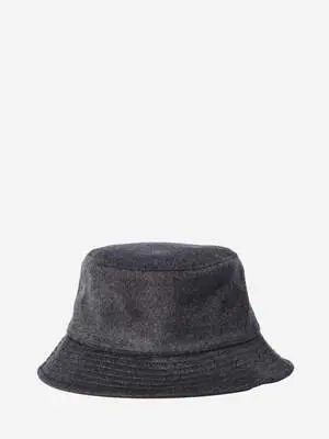 Jacquemus Embroidered Logo Bucket Hat - Dark Gray