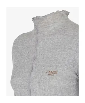 Fendi Mock Neck Knitted Jumper